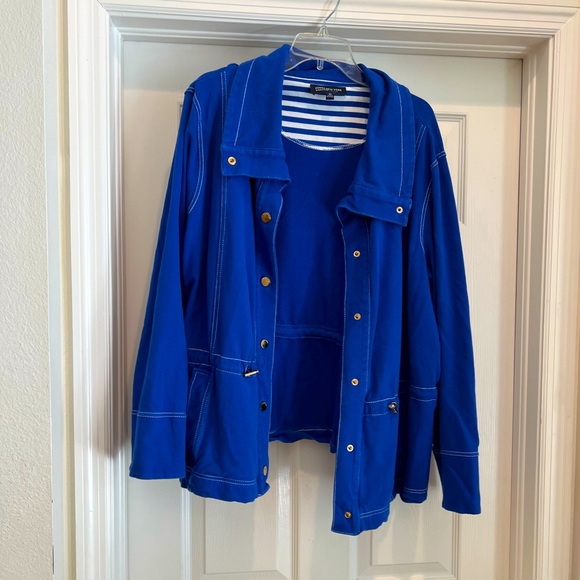 Jones New York | Jackets & Coats | Jones New York Cobalt Blue Utility ...